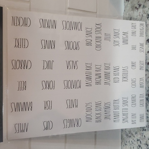 Rae Dunn | Kitchen | Rae Dunn Clear Organizing Labels | Poshmark